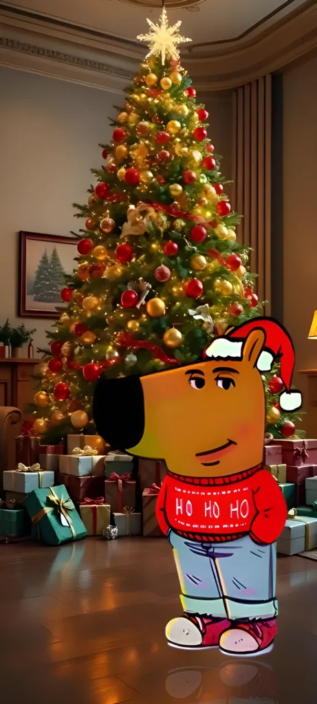 Chill Guy Santa Wallpaper - 4K UHD Wallpapers