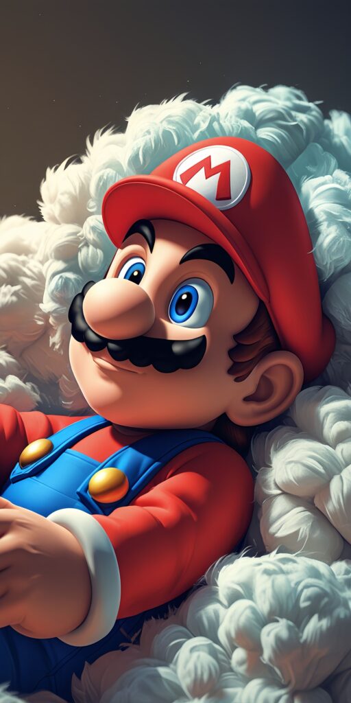 Mario Relaxing in Clouds Wallpaper - Chicswipe
