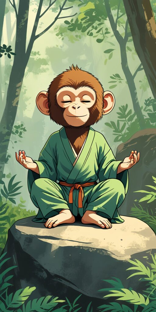 Zen Monkey Meditation Wallpaper - Chicswipe